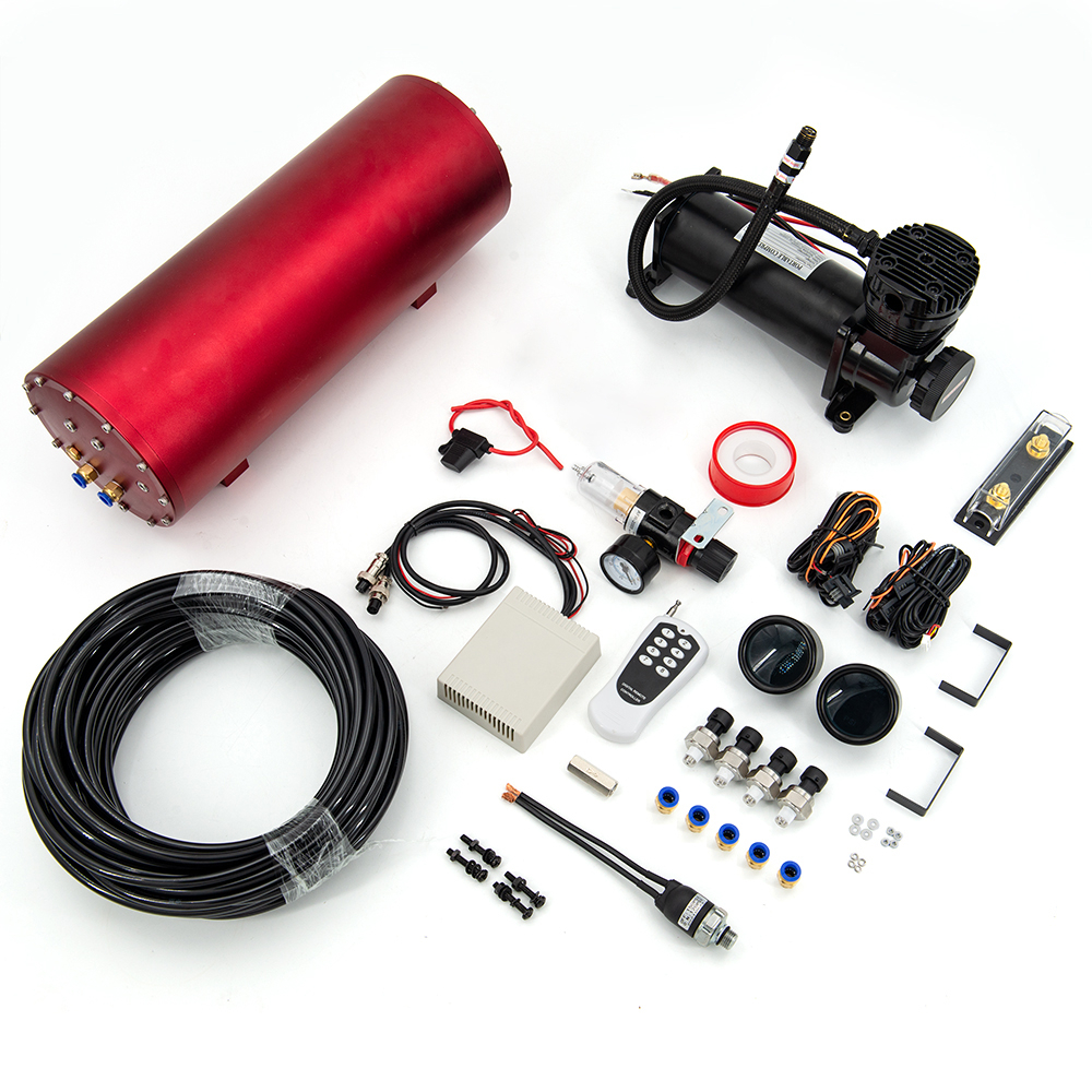 Universal Integrated Air Suspension Kit with Air Tank,200 PSI Air ...