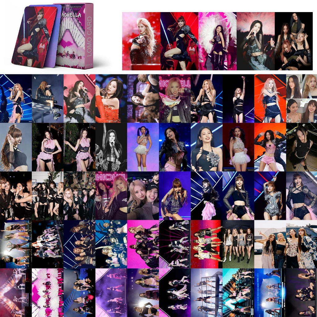 55pcs/Set Blackpink Coachella Photocards Shut Down/ BRON PINK Album ...