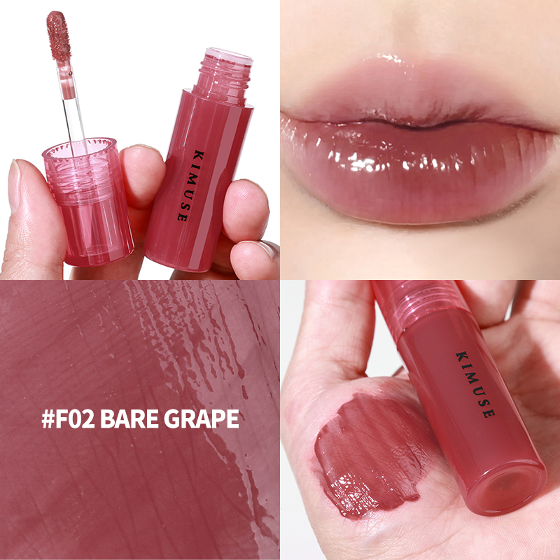 KIMUSE Mirror Lip Glaze Moisturizing Water Lip Gloss Toot Lip Tint Long ...