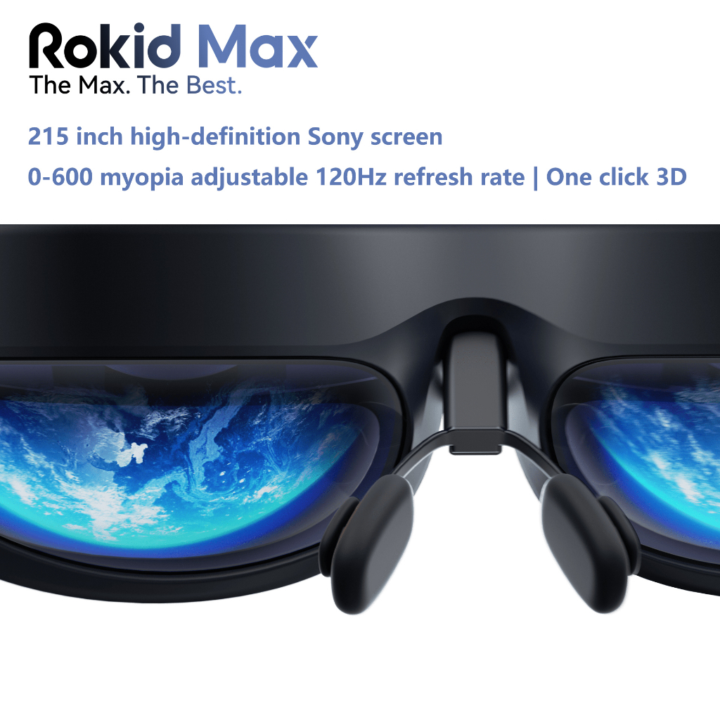 Rokid Max AR 3D Smart Glasses Micro OLED 215”Max screen 50° FoV Viewing ...