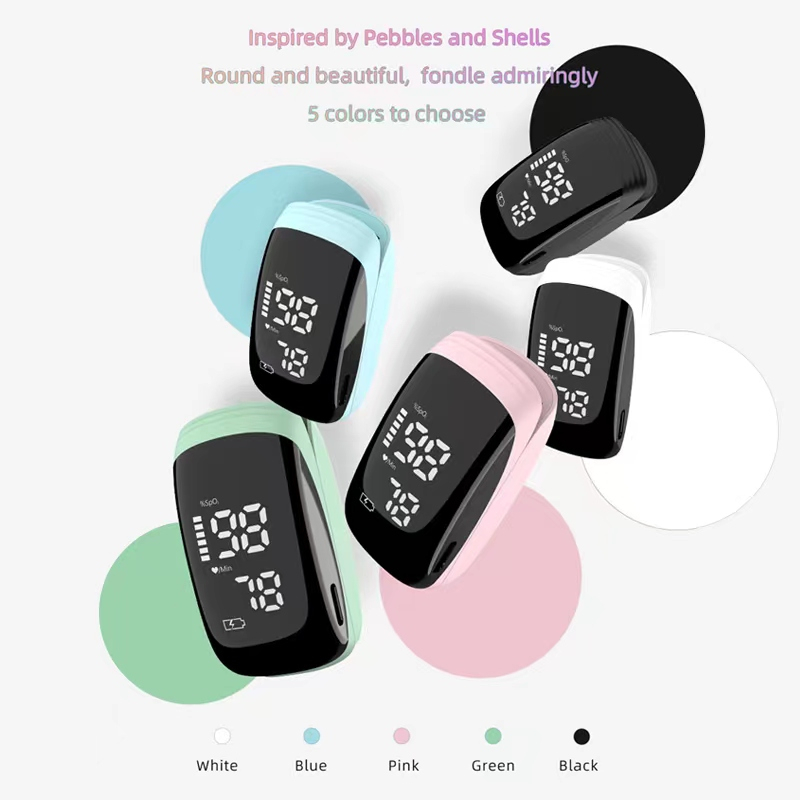 Rechargeable Fingertip Pulse Oximeter USB Charging Thermometer Blood ...