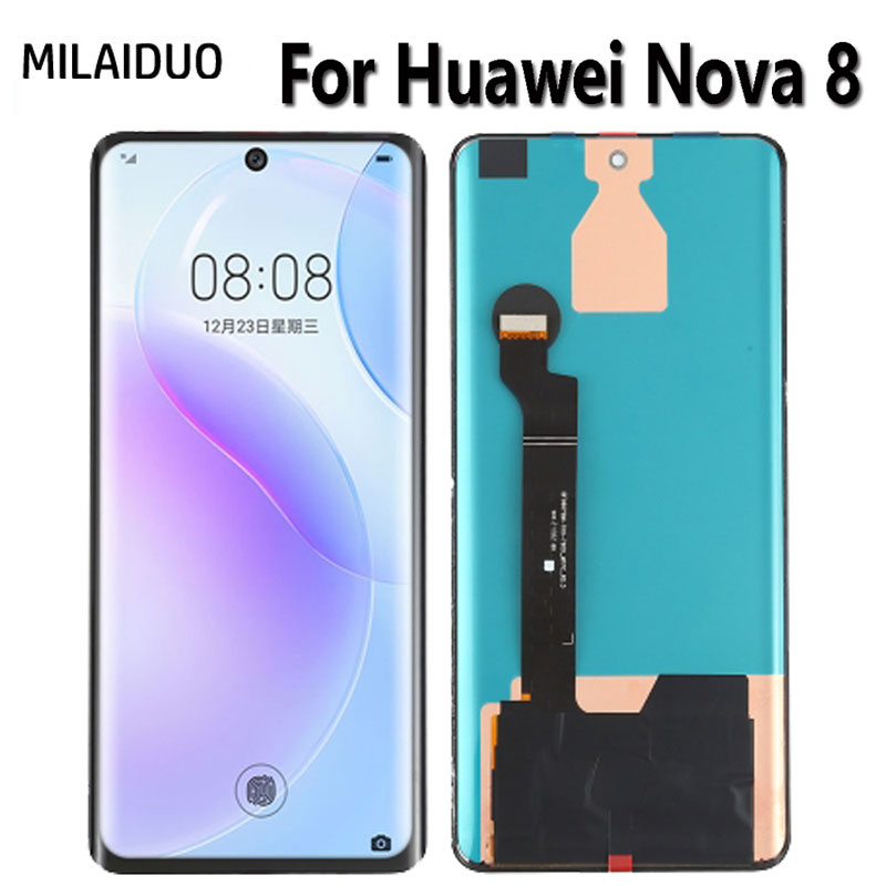 Original AMOLED LCD For Huawei Nova 8 Nova 8 5G ANG-AN00 LCD Display Touch Screen Replacement ...