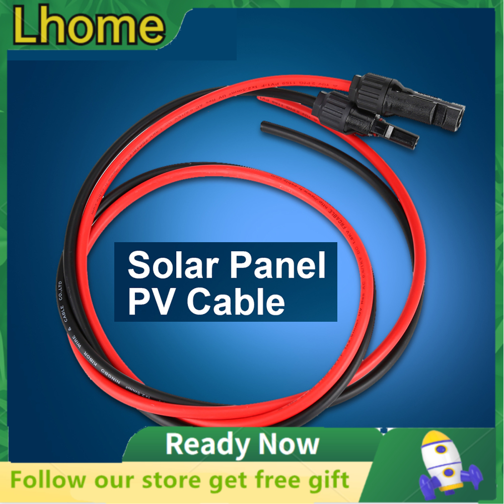[Ready Stock] Lhome 2.5mm Pair of Red & Black Solar Panel PV Cable Wire ...
