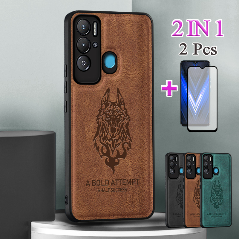 2 IN 1 For Tecno Pova Neo Matte Casing Full Protection Leather Case ...