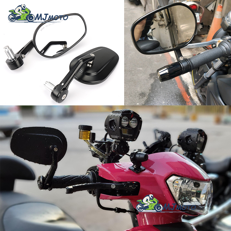 Motorcycle Handlebar End Mirror Motorcycle Rearview Mirror Universal ...
