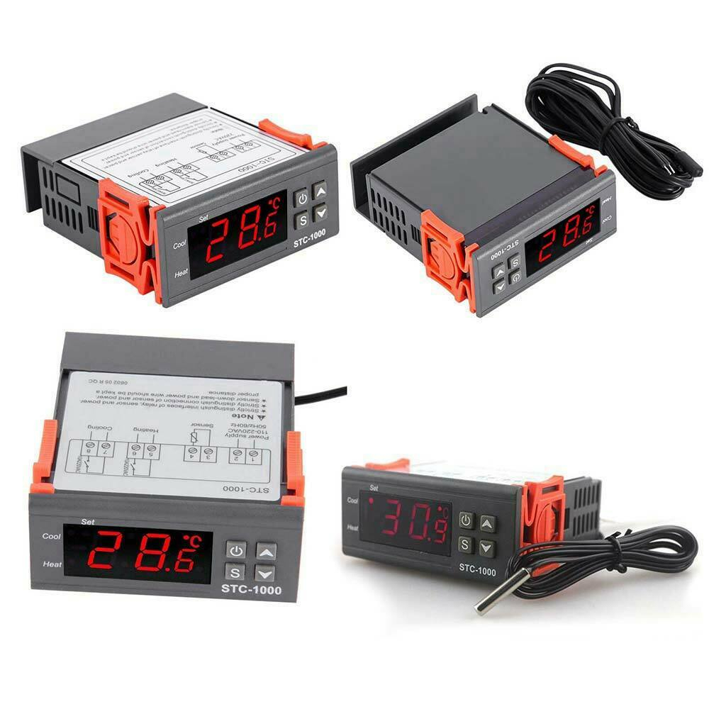 Digital Centigrade Temperature Controller STC-1000 Thermostat Thermoregulator Incubator Relay ...