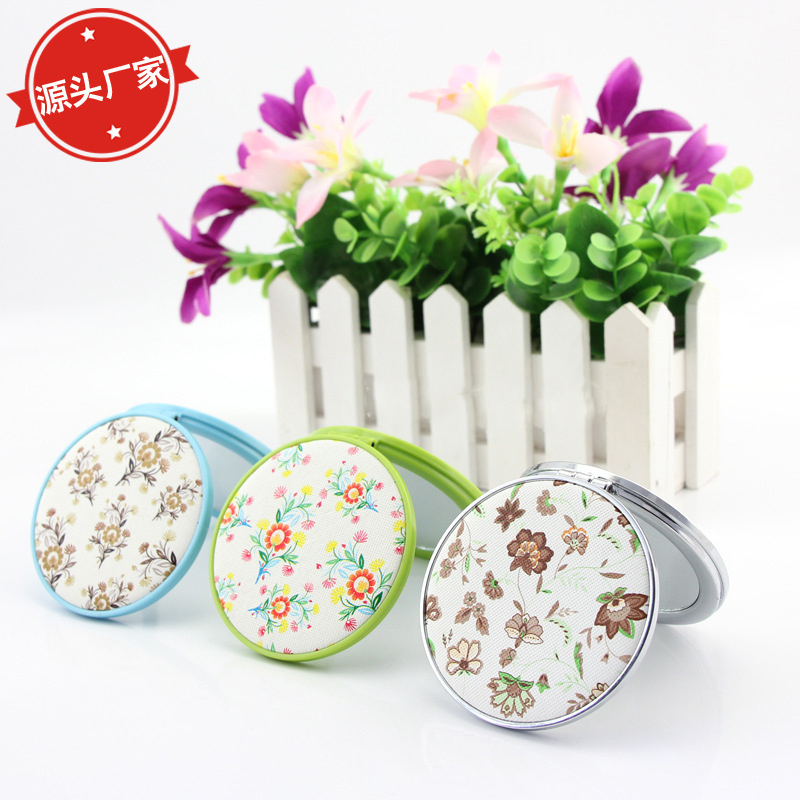 50pcs 58mm Advertising Folding Double side Printing mirror Button ...