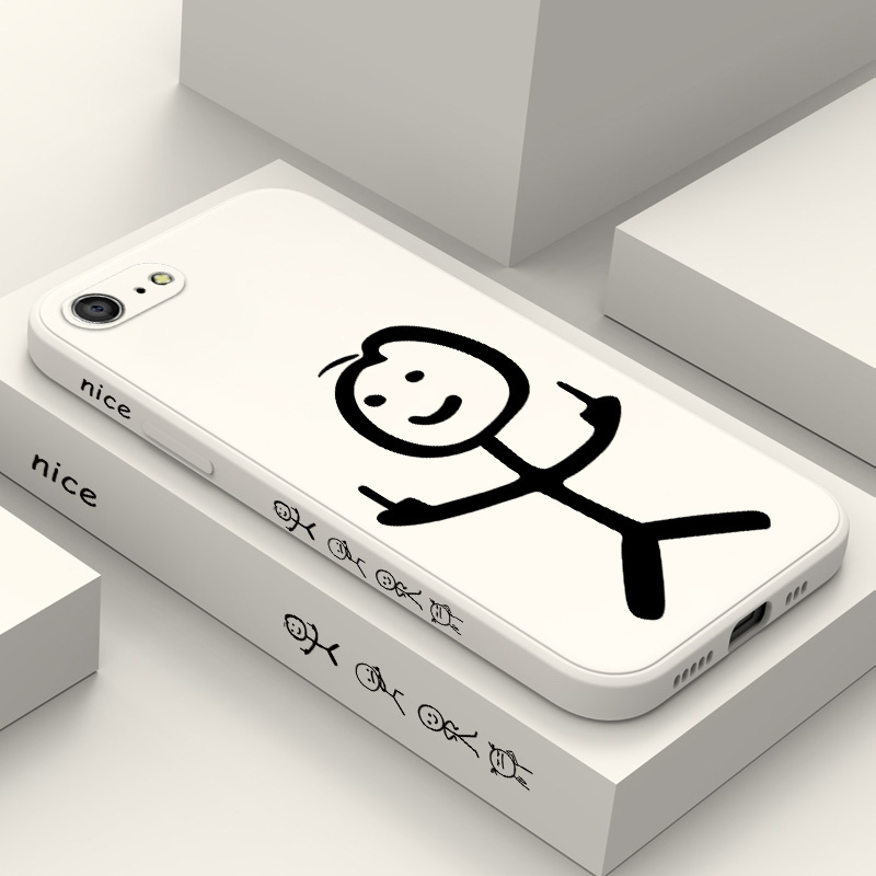 Phone Case For IPhone SE2 8 7 6 6S Plus SE 2020 Line Man Liquid ...