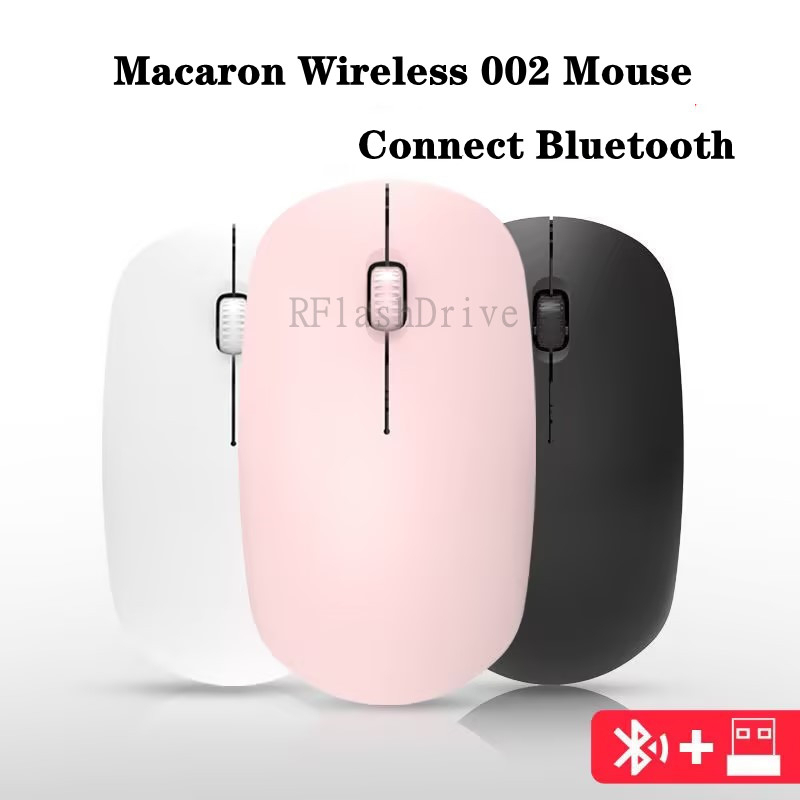 4 Solid Colors Mouse Wireless For Laptop Bluetooth Rechargeable Silent ...