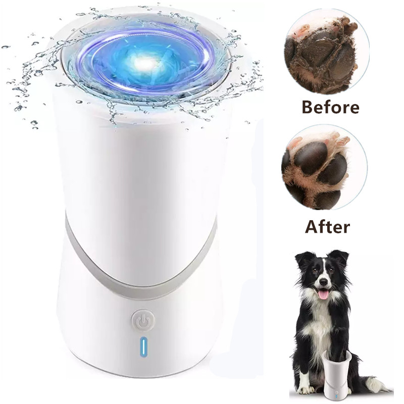 USB Rechargeable Pet Foot Washer Automatic Electric Dog Paw Washing Cup ...