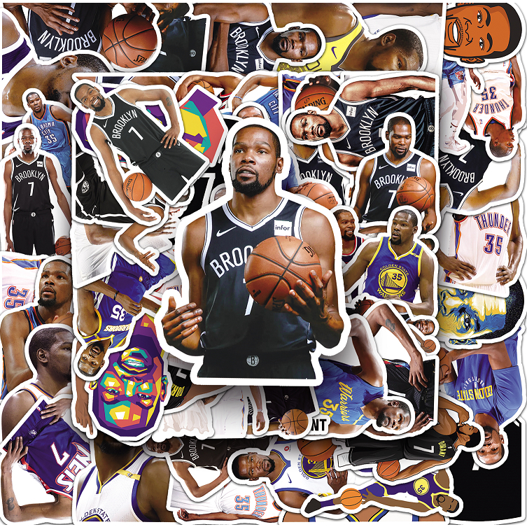 50 Piece Funny NBA Kevin Durant Stickers Waterproof DIY For Phones ...