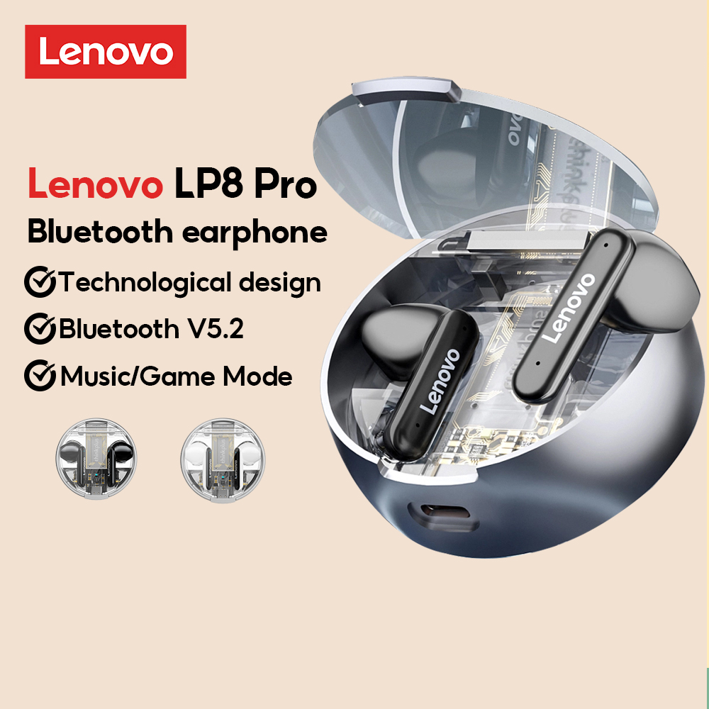 Lenovo LP8 PRO Bluetooth Earphone HIFI Music 9D Stereo Sound IPX5 Waterproof With Mic Bluetooth ...