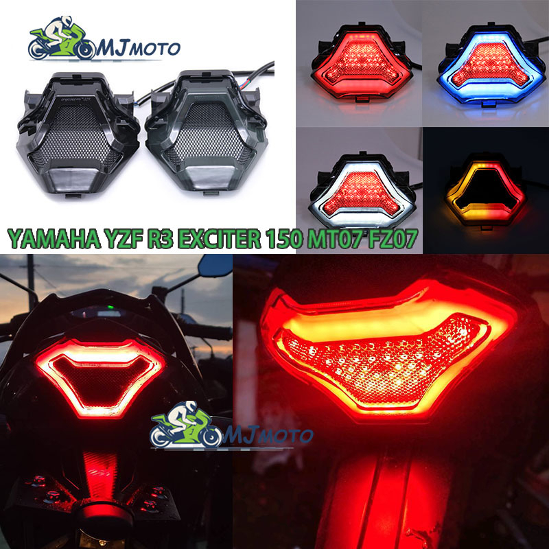 TST Motorcycle Brake Light Tail Lamp with LED Turn Signals Replacement ...