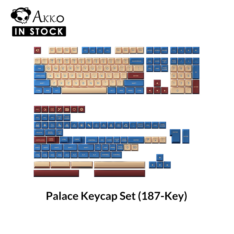 Akko Palace 187-Key PBT Double-Shot Keycap Set for MX Mechanical ...