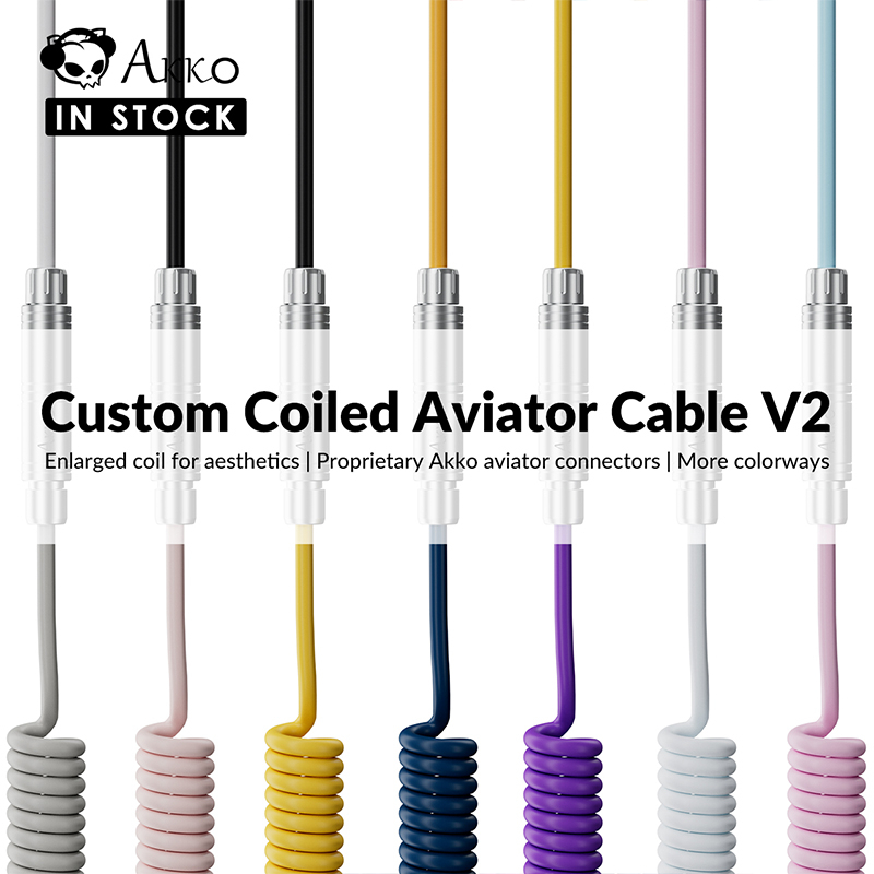 Akko Retractable Coiled Avaitor Cable, USB Type-C Extension Cord ...