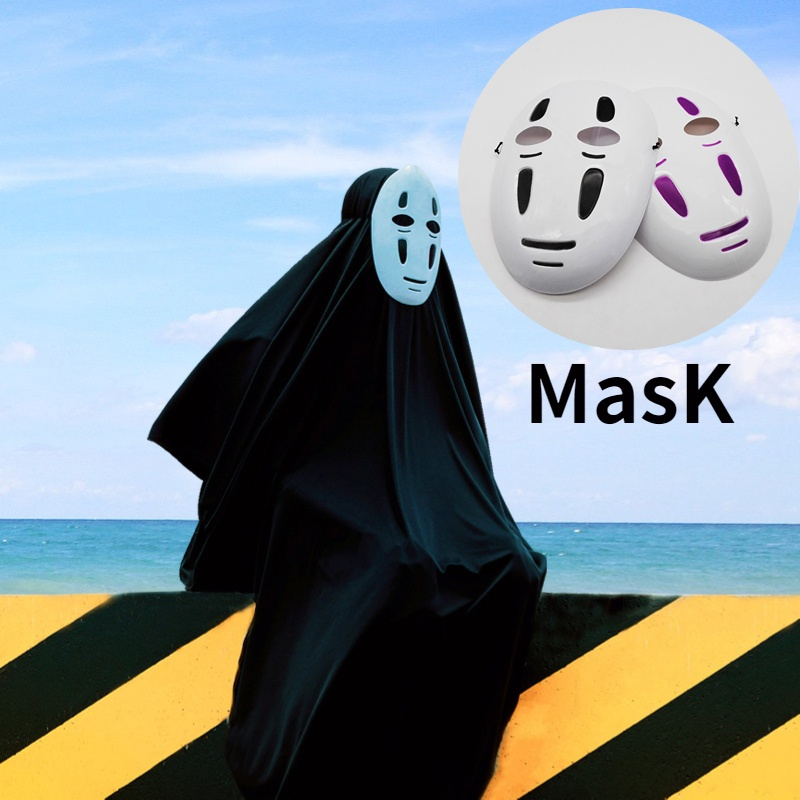 Anime Spirited Away No-Face Mask Faceless Cosplay helmet Halloween ...