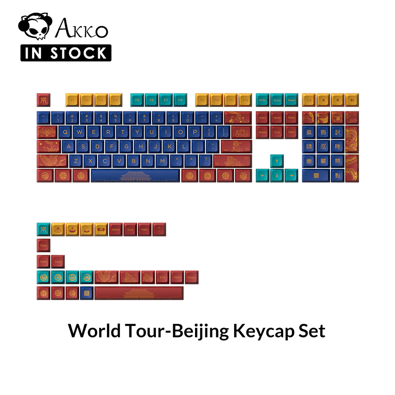 Akko World Tour-Beijing Keycap Set 135-Key JDA Profile Dye-Sub PBT Full ...