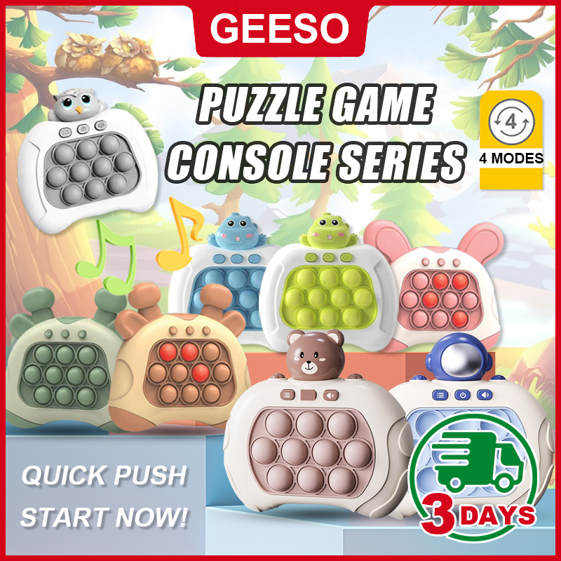 GEESO Quick Push Game Console Pop It Game Machine Educational Toys ...