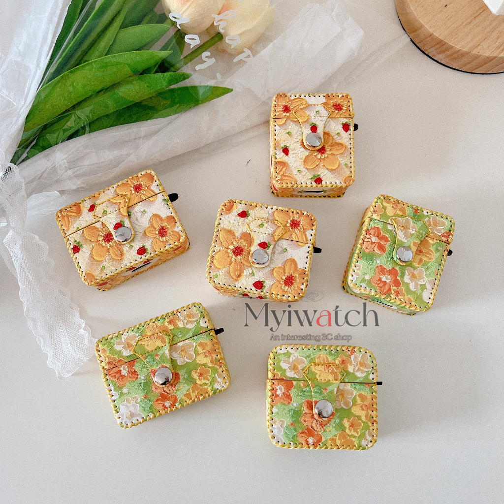 Fashion Leather Case For For Apple Airpods 1 2 3 Rd Pro Embroidery