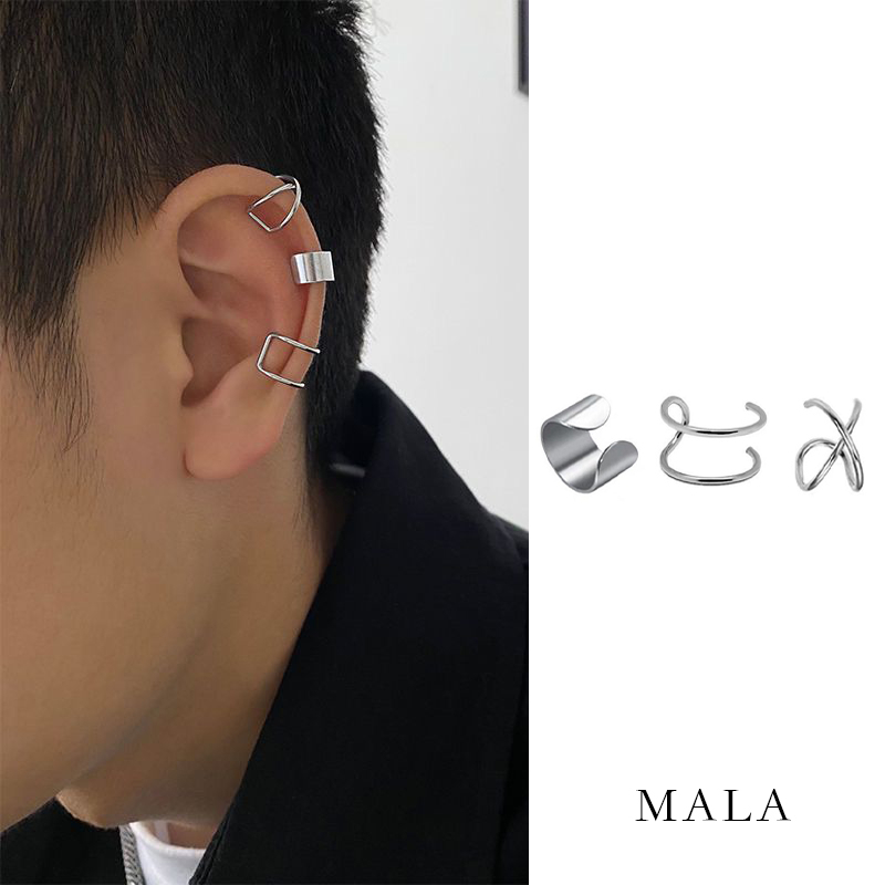 Fashion Hip Hop Titanium Steel Ear Cuff Fake Lip Non-Pierced Unisex ...