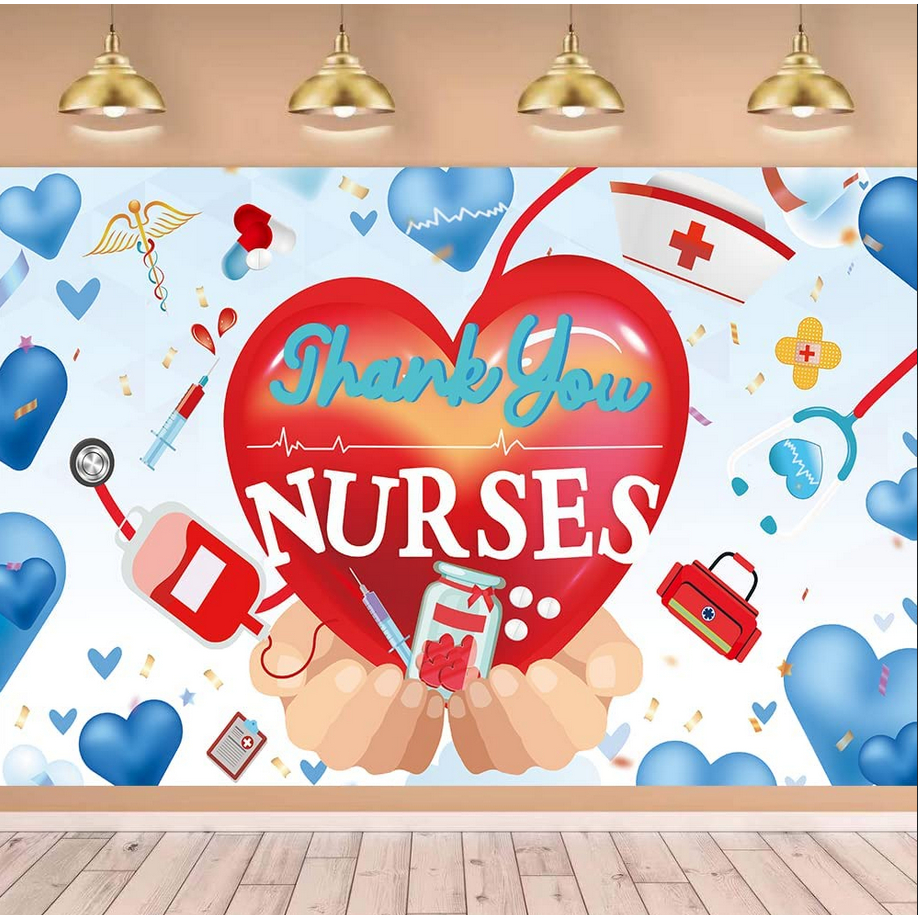Thank You Nurses Banner ,Happy Nurses Week Banner for Nursing day Party ...