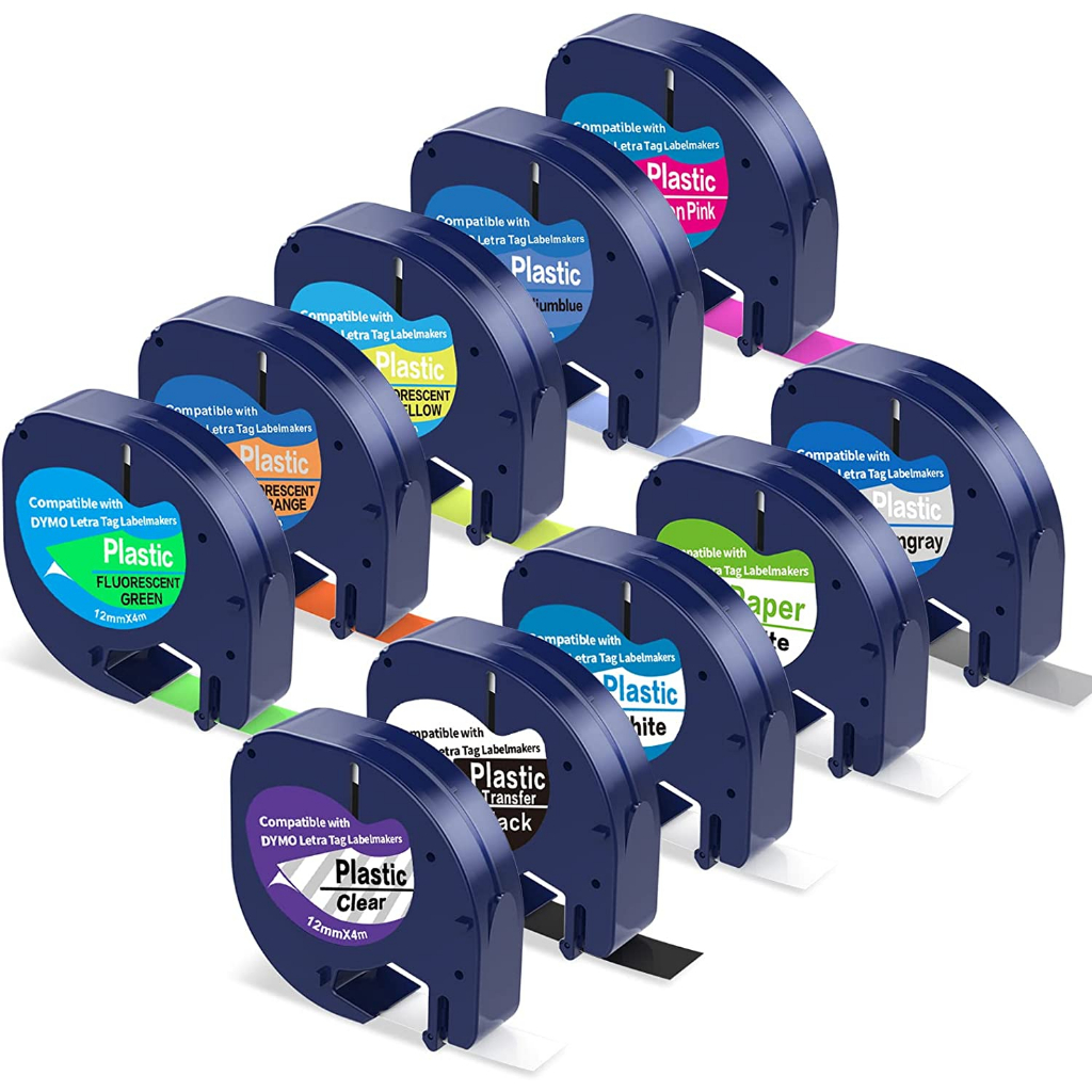 Compatible DYMO LetraTag Refil Tape 91200 91201 12267 Plastic / Paper ...