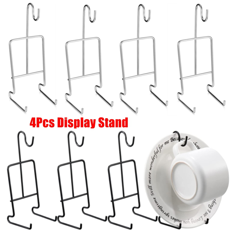 [READY STOCK] 4 Pcs Glass Coffee Mugs Tea Cup Holder Display Stand Wall ...