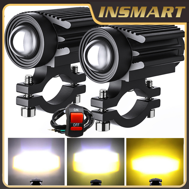 12000lm 6000k/3000k Super Bright Mini Driving Led Lights Motorcycle ...