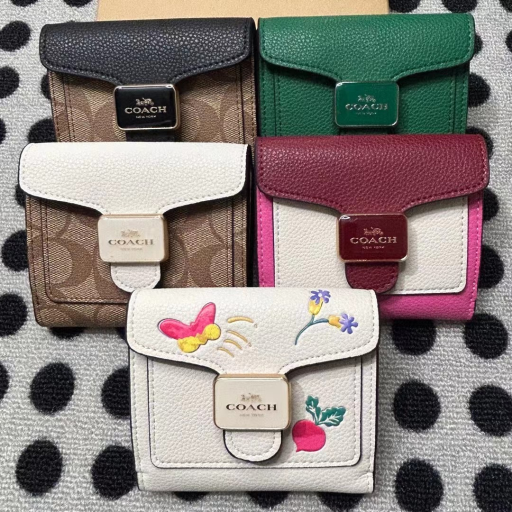 C7805 C8727 New Flap Carriage Buckle Women's Short Three Fold Wallet ...