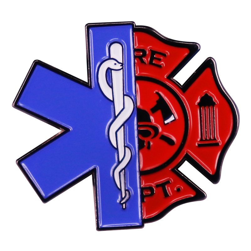 Emt Firefighter enamel Pin brooch Badge First Responder Gift | Shopee ...