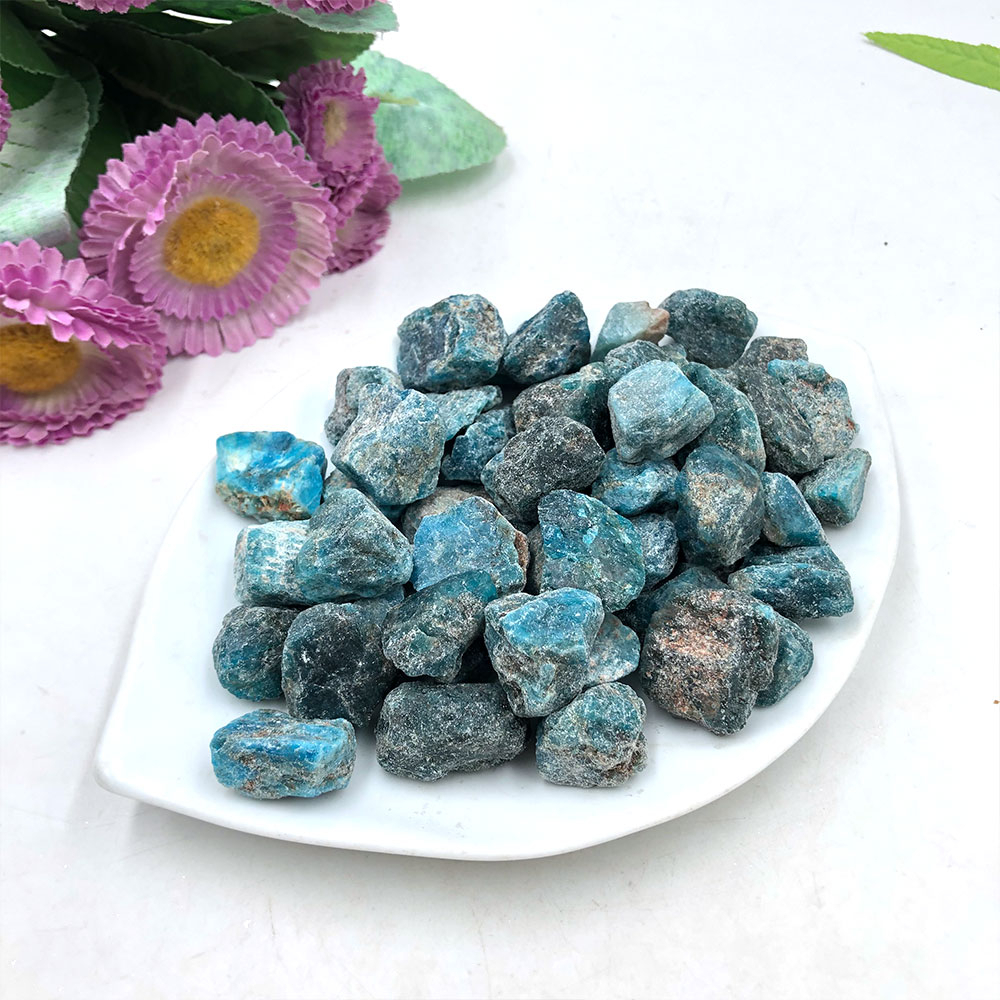 100g/pack Natural Blue Apatite Raw Stones Rough Quartz Crystal Healing ...