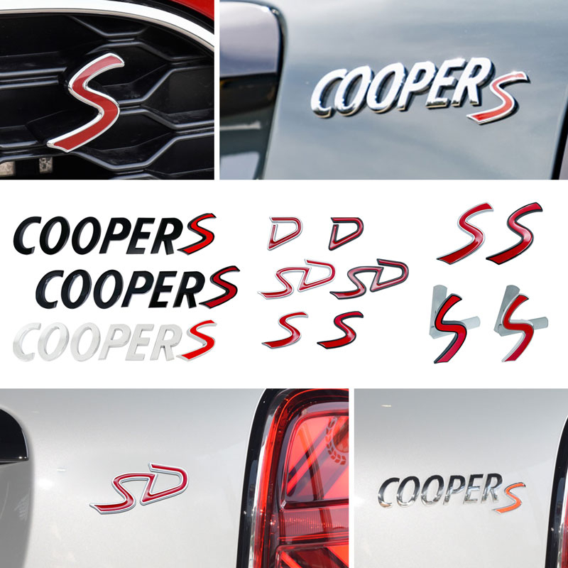 3D Chrome Metal Car Tail Bumper Trunk Badge Stickers For MINI Cooper S ...