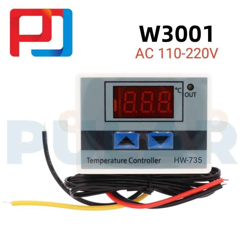 10A 12V 24V 220VAC Digital LED Temperature Controller XH-W3001 For Incubator Cooling Heating ...