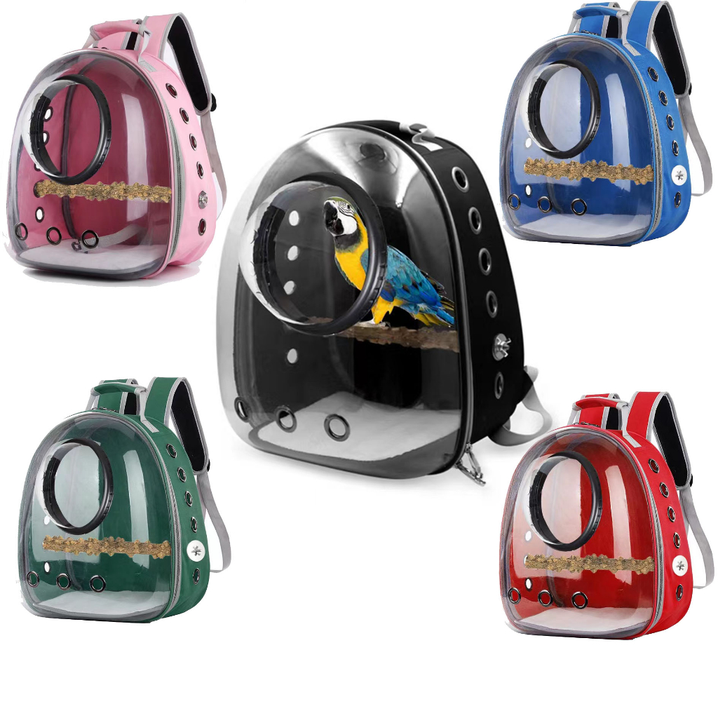 Bird Carrier Travel Bag Parrot Cage Pet Backpack Oxford Cloth Visible ...