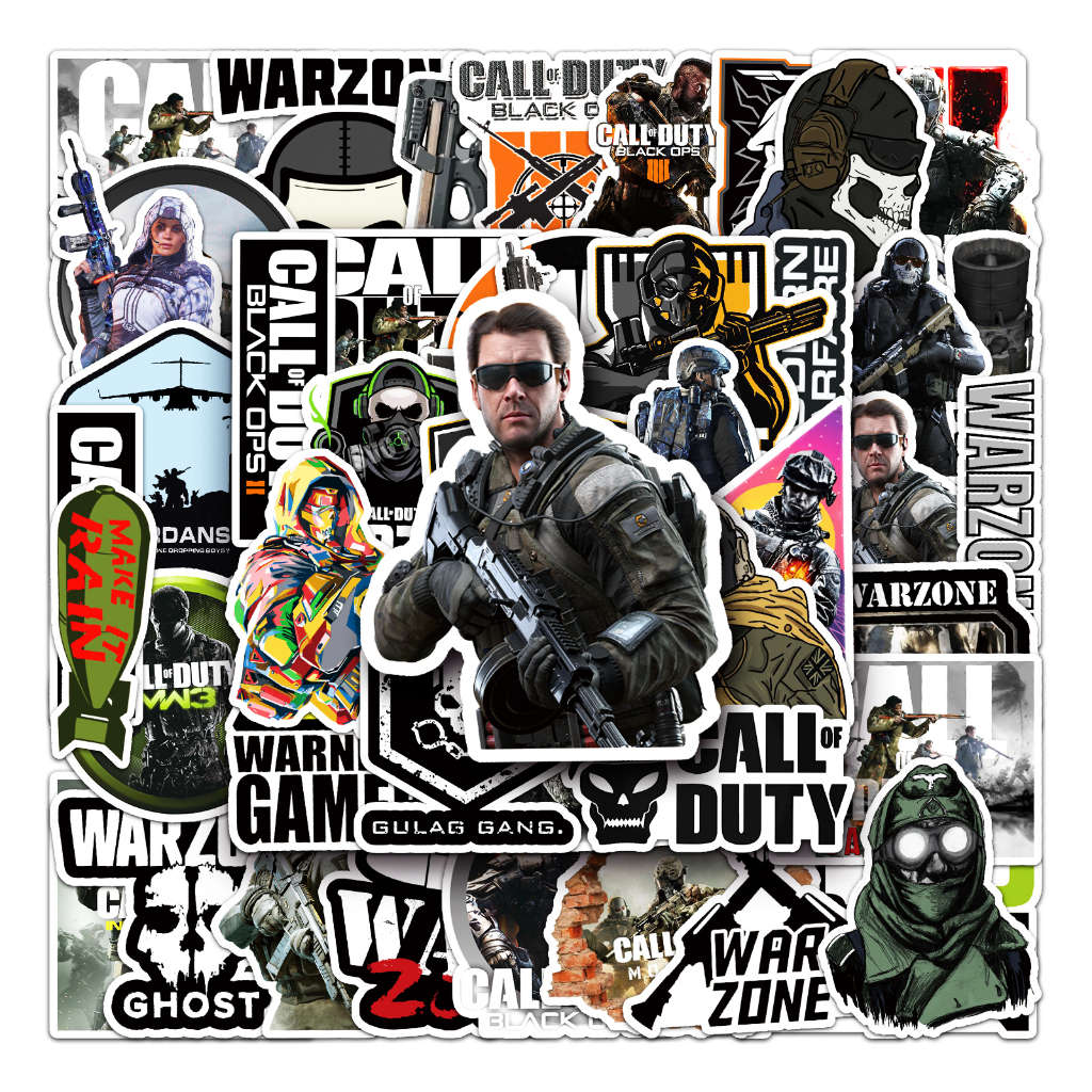50 Piece Funny Call of Duty Stickers Waterproof DIY For Phones Laptop ...