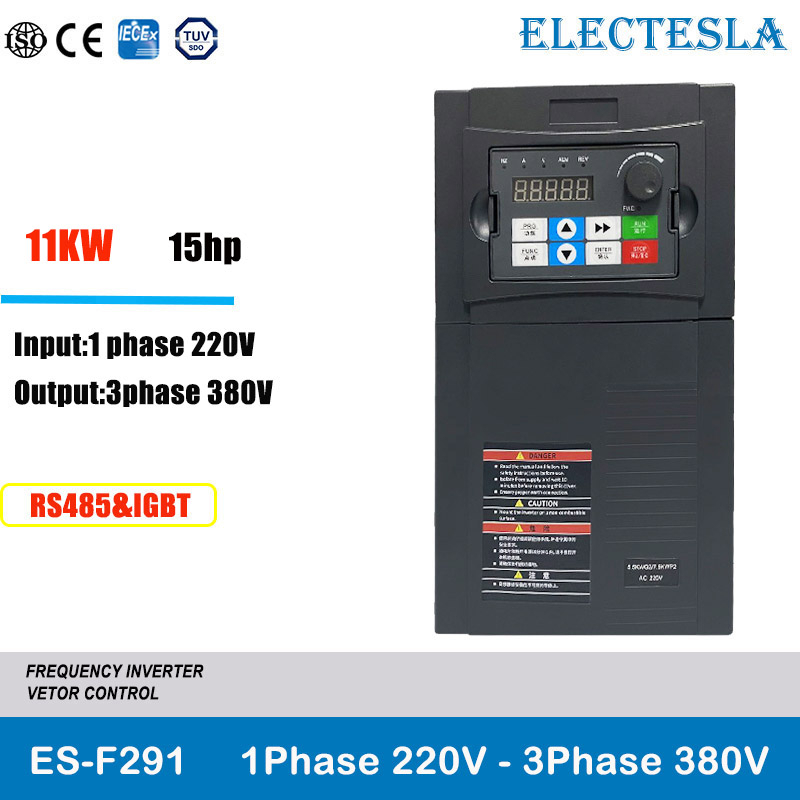 11KW VFD Heavy-duty frequency inverter single phase 220V input ...