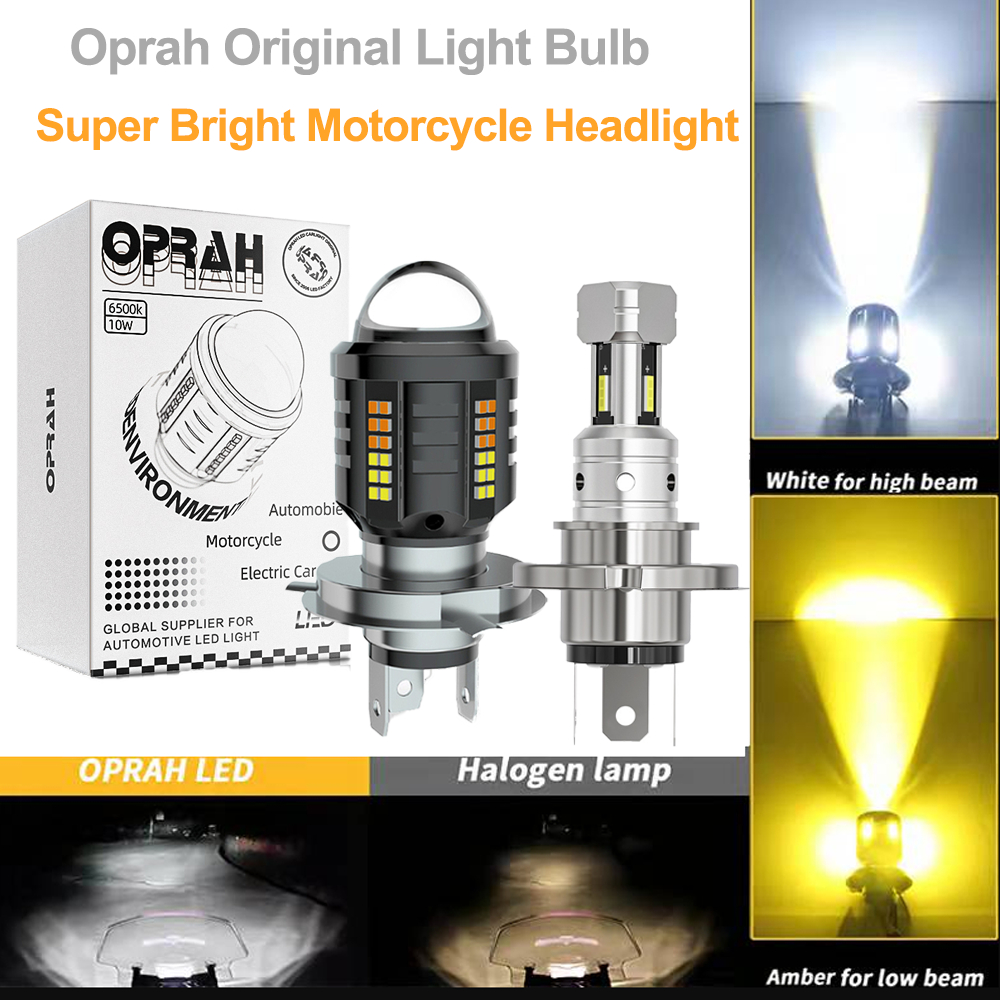 Oprah Super Bright Motorcycle Headlight LED Canbus H4 H6 BA20D T19 P15D IP67 Lens 8000LM 12V ...