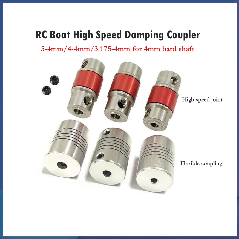 RC Boat High Speed Damping Coupler 5-4mm 4-4mm 3.175-4mm Stainless ...