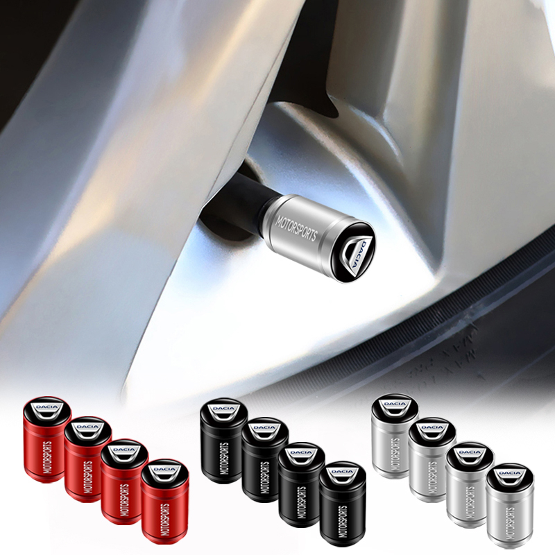 4pcs Sport Styling Aluminium Car Tire Cap Cylindrical Car Wheel Dust ...