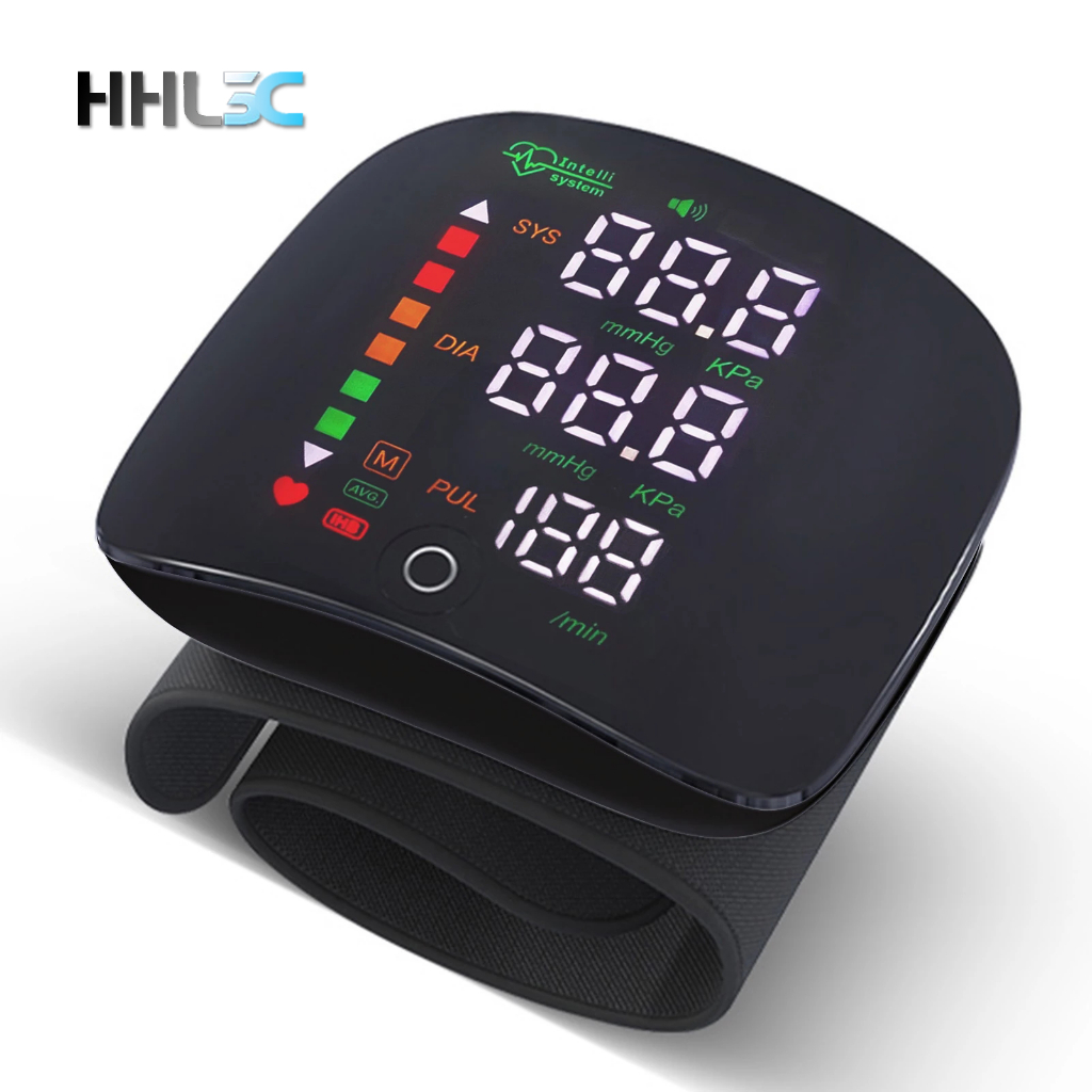Wrist sphygmomanometer digital voice rechargeable automatic sphygmomanometer medical heart rate ...