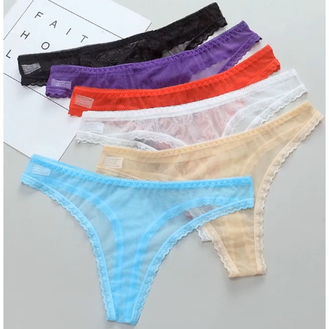 Ladies New Product Ultra-Thin Transparent Bottom See-Through Low-Waist ...