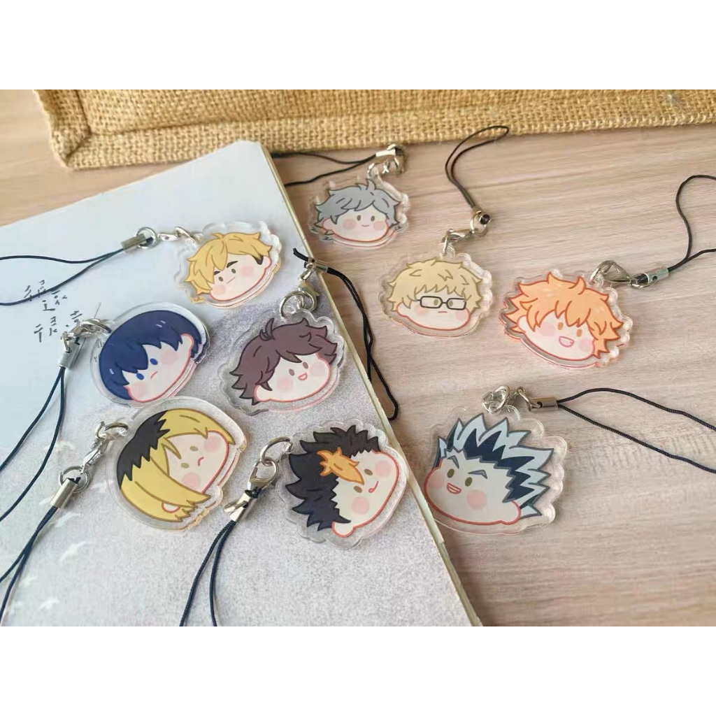Volleyball Junior Keychain Haikyuu Mobile Phone Pendant Hyuga Shoyo Key ...