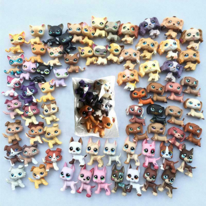5pcs/Lot LPS Toy random choose pet shop cat dog dragon collection ...