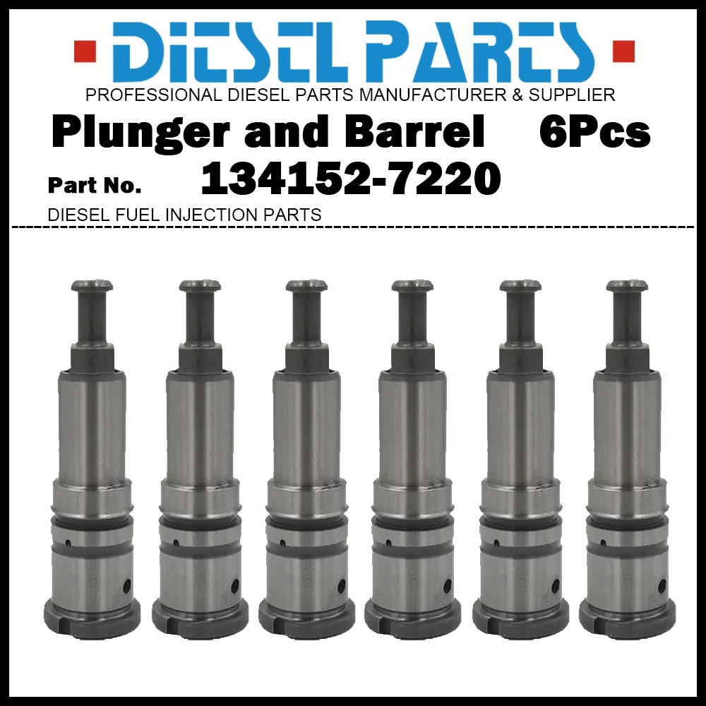 6Pcs Plunger and Barrel Assembly P252 134152-7220 9413610292 for ISUZU ...