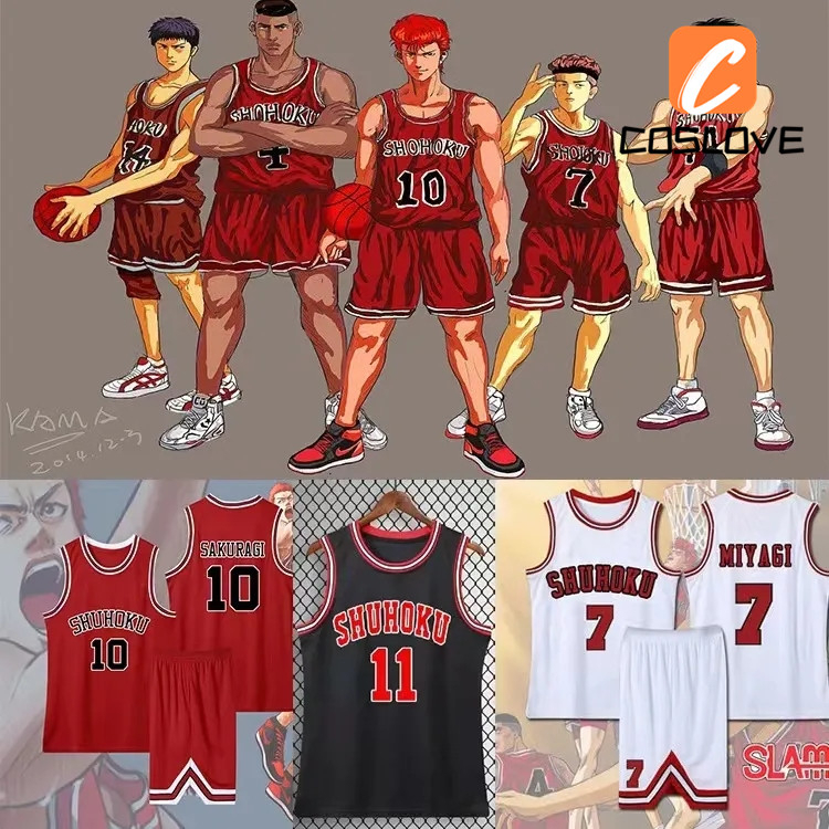 Slam Dunk Sakuragi Hanamichi Rukawa Kaede Akagi Takenori Mitsui Hisashi Miyagi Ryouta Cosplay ...