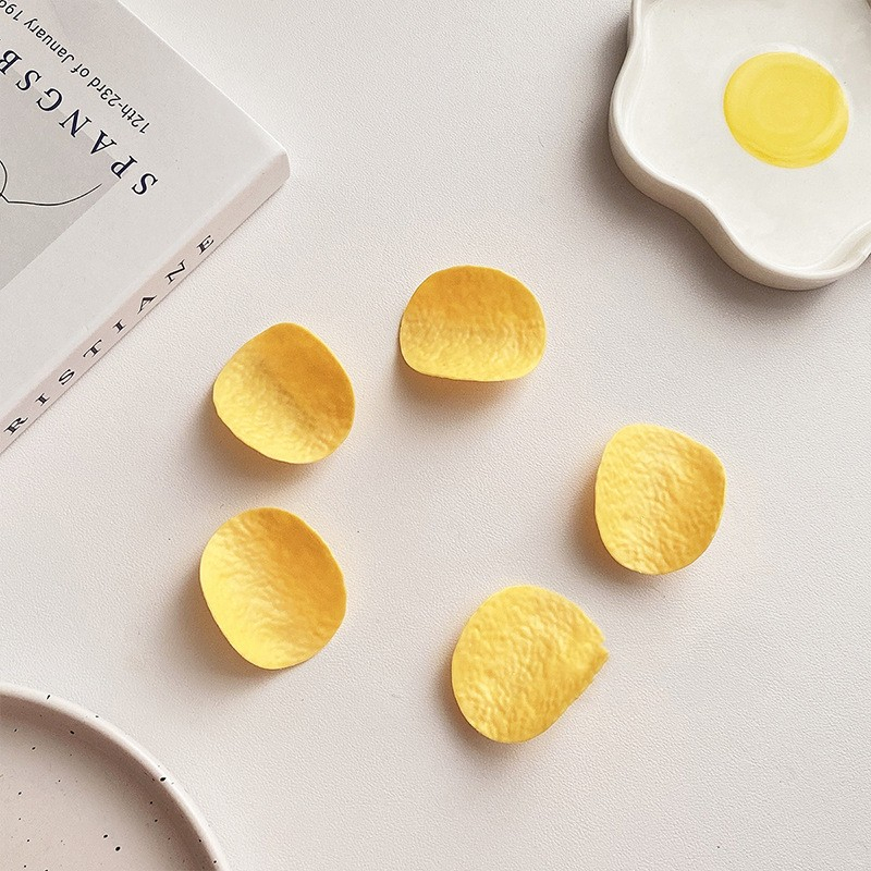 Simulation Potato Chips Hair Clip ins Cute Girl Heart Student Duckbill ...