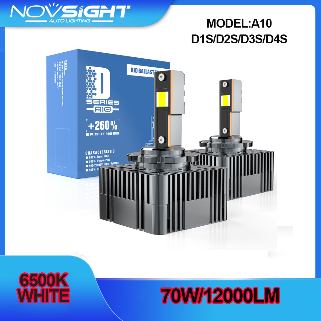 Car LED Headlight A10 D1S D2S D3S D4S Car Light Bulb 12000LM 6500K 70W ...