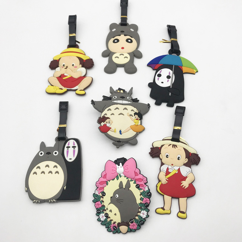 Luggage Signboard Cartoon Totoro Tag Boarding Identification Luggage ...