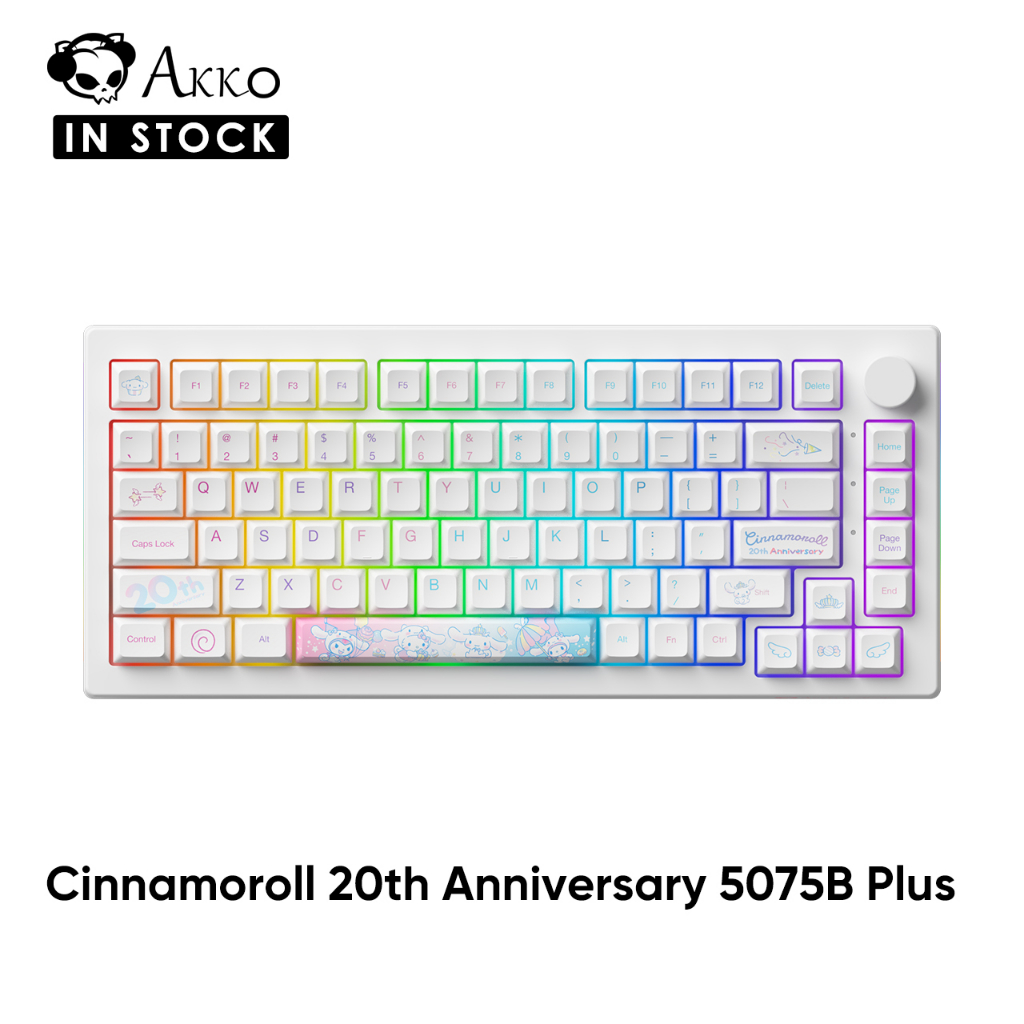Akko Cinnamoroll 5075B Plus RGB LED Mechanical Keyboard 82-Key with ...