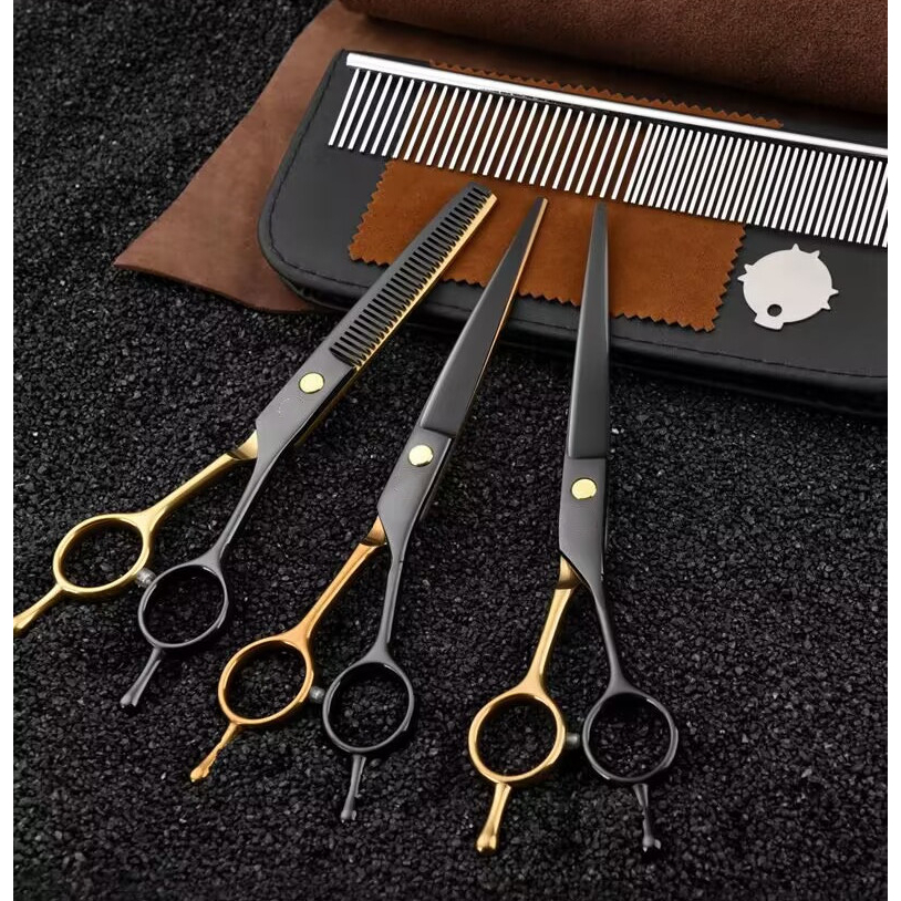 7.5inch Professional Pet Hairdressing Scissors Cat Dog Grooming Set ...
